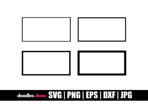Rectangle Svg Bundle Graphic By Doodlesdone · Creative Fabrica