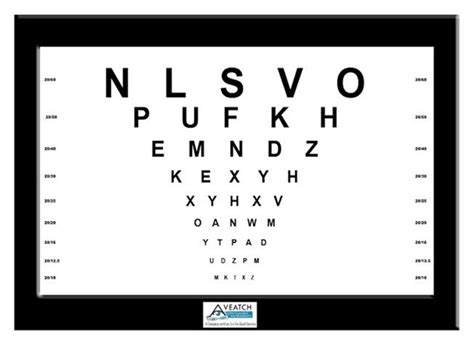 Ophthalmic Equipment Visual Acuity Eye Charts Veatch Ophthalmic