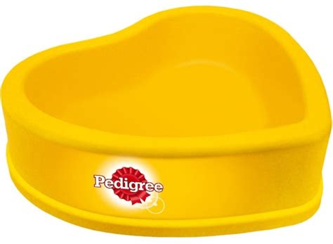 Pedigree Plastikinis Dubenėlis šunims Su širdele Geltonas Parduotuvėje