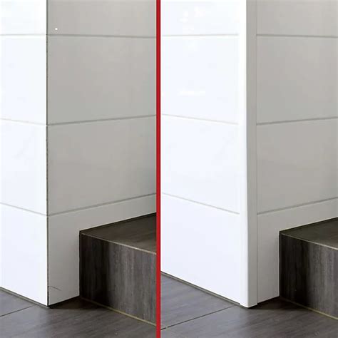 Durable Angle Pcv Wall Corner Protector With An Adhesive 50x50mm 1m L White