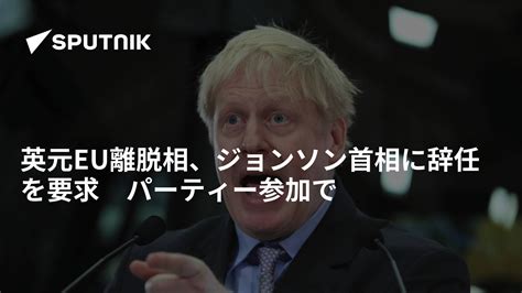 英元eu離脱相、ジョンソン首相に辞任を要求 パーティー参加で 2022年1月20日 Sputnik 日本