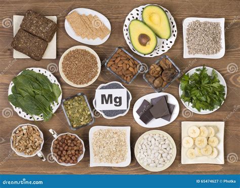 Food Sources Of Magnesium Stock Image Image Of Background 65474627