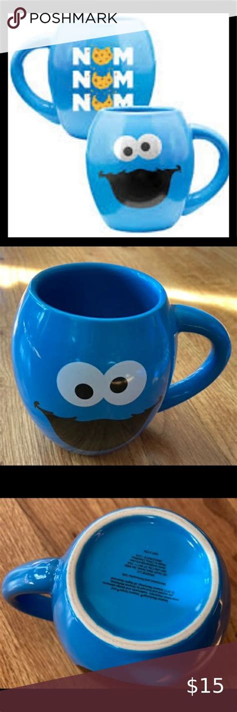 Cookie Monster Nom Nom Mug Sesame Street Monster Cookies Sesame