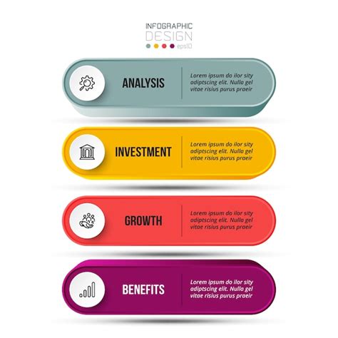 Infographic 비즈니스 템플릿 디자인 무료 벡터