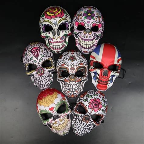 2024 Masks Mexican Day Of The Dead Skull Mask Cosplay Halloween