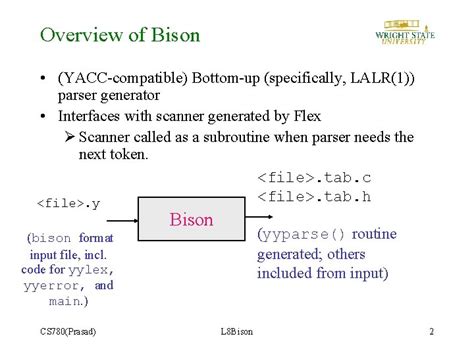 bison parser generator adapted from material by charles