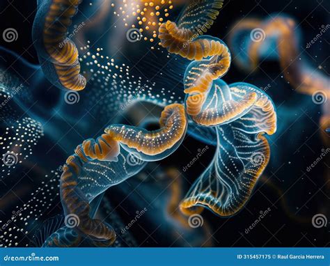 Extreme Macro Shot Of Jellyfish Epidermis Texture Stock Illustration