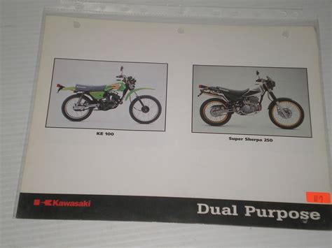 Kawasaki Kl R 650a Klr 650c Ke100 Super Sherppa 200 Brochure 117