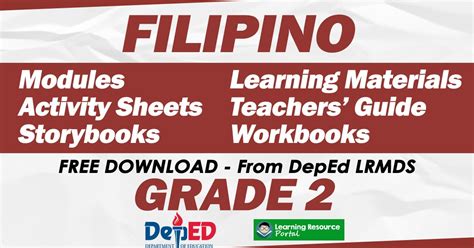 Grade 2 Filipino Learning Materials From Lrmds Free Download