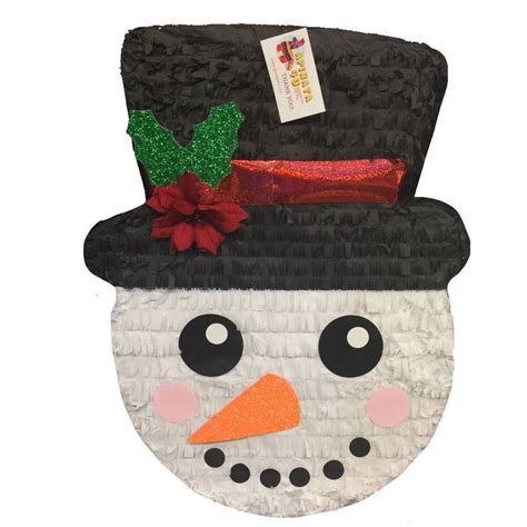Ready To Ship Snowman Pinata With Black Hat 24tall Etsy