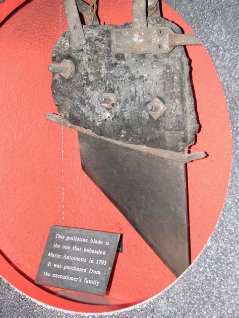 This Guillotine Blade On Display At Madame Tussauds Wax Museum In London Is Believed To Be The