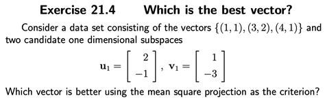 Exercise 216 Construct A Data Matrix X Whose Columns