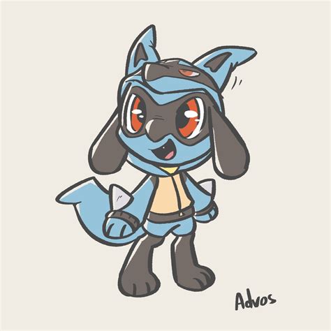 361616 Safe Artist Advosart Fictional Species Lucario Mammal