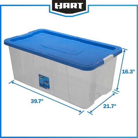 160 Quart Latching Plastic Storage Bin Container Clear Set Of 3
