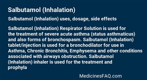 Salbutamol Inhalation Uses Dosage Side Effects Food Interaction And Faq