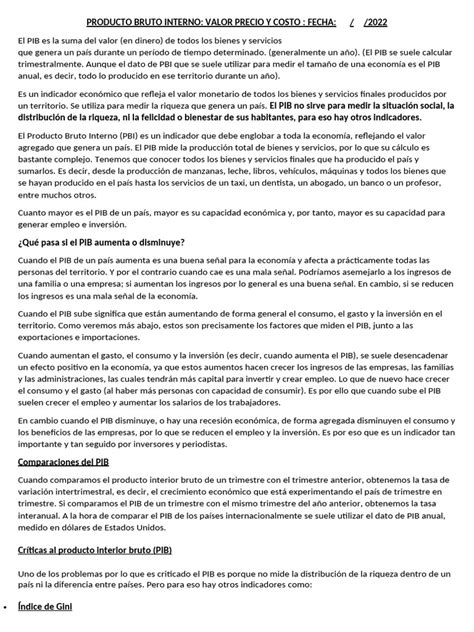 Producto Bruto Interno Pdf Producto Interno Bruto Business