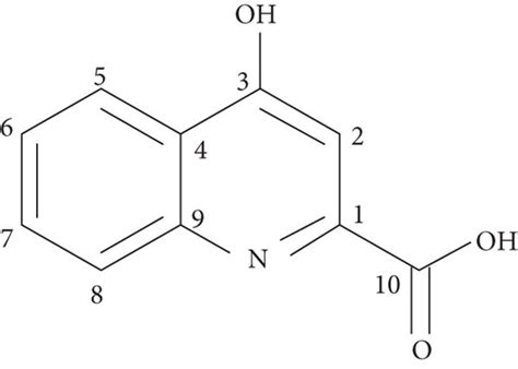 Chemical Structure Of Ka 4 Hydroxyquinoline 2 Carboxylic Acid