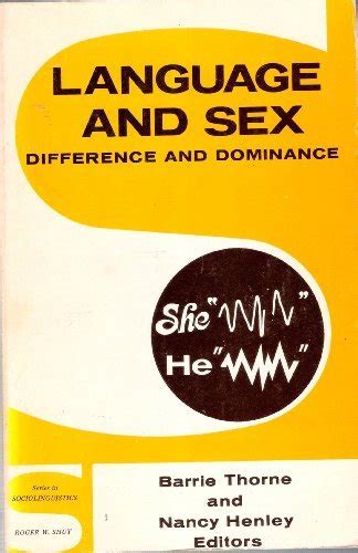 Language And Sex Difference And Dominance Series In