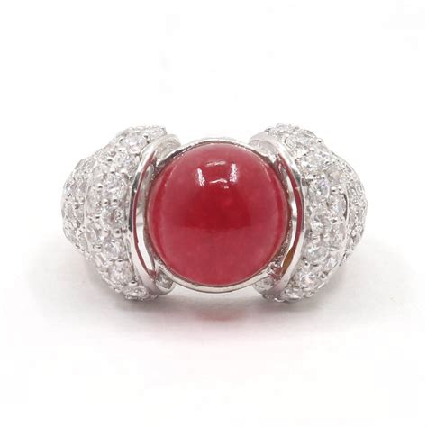 Solitaire Hydro Ruby Ring Sterling Silver Round Ruby Solitaire Ring