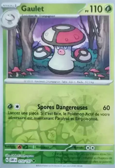 Gaulet Reverse Carte Pokémon 010197 Flammes Obsidiennes Obffr