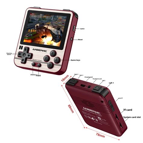 open source rg280v handheld ps1 retro game console 3d style 16g memory