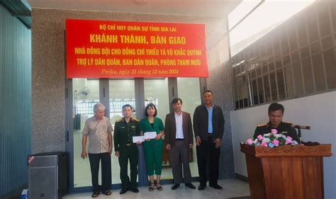 Bộ CHQS tỉnh Gia Lai khánh thành bàn giao Nhà đồng đội