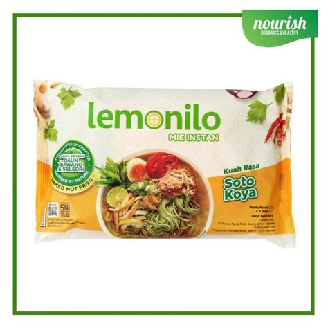 Lemonilo Mie Instan Kuah Rasa Soto Koya Tanpa Pengawet Halal 60gram