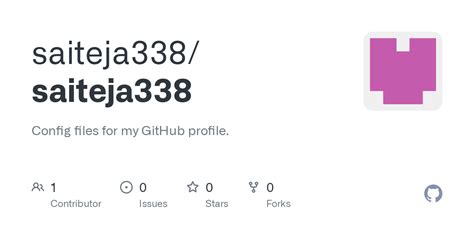 Github Saiteja338saiteja338 Config Files For My Github Profile