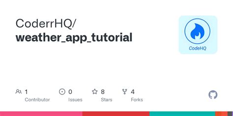 Github Coderrhqweatherapptutorial
