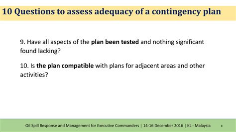 10 Questions To Assess An Oil Spill Contingency Plan Pdf