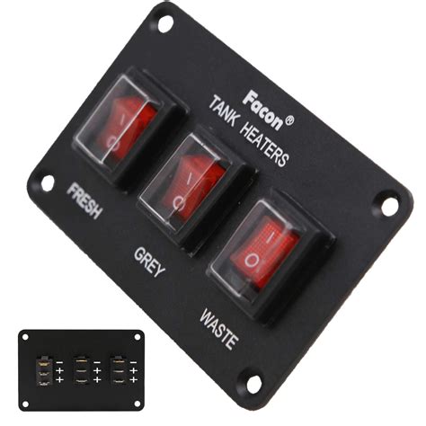 Facon 12volts Switch Box Panel 30amps Rocket Onandoff Switch With Red
