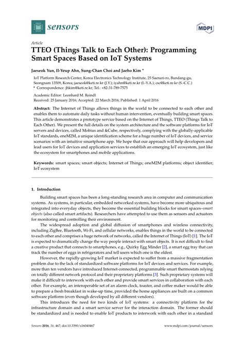 pdf tteo things talk to each other programming smart spaces based