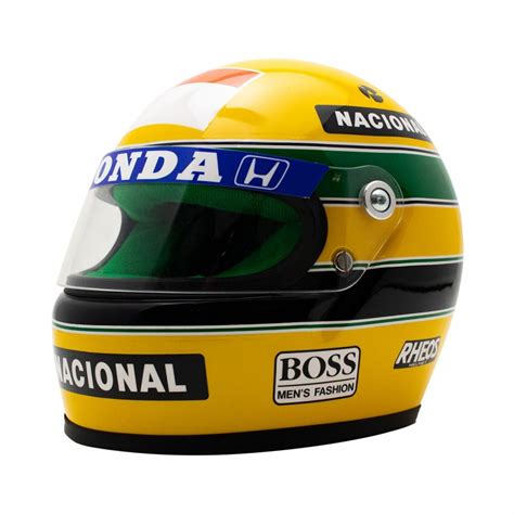 Casque Ayrton Senna F Sports Mini Line ASHS Miniatures Autos Motos