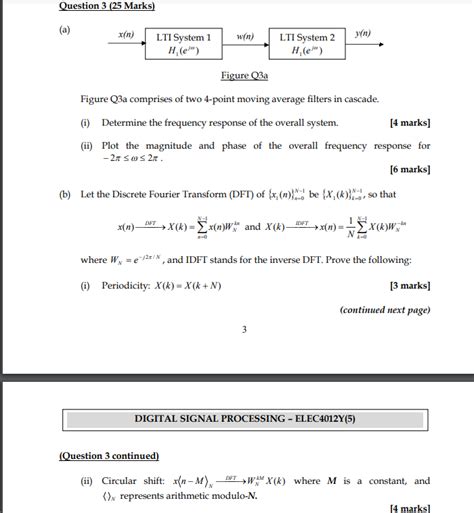 Solved Question 3 25 Marks A Figure Q3a Comprises Of Two