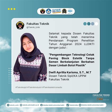 Selamat Dosen Teknik Sipil Menerima Pendanaan Program Penelitian