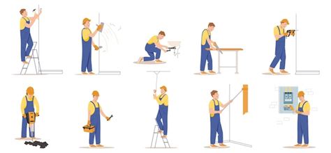 Premium Vector Home Craftsmen And Repairmen Professional Construction