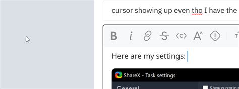 Cursor Showing Up Even Tho I Have The Show Cursor In Screenshots