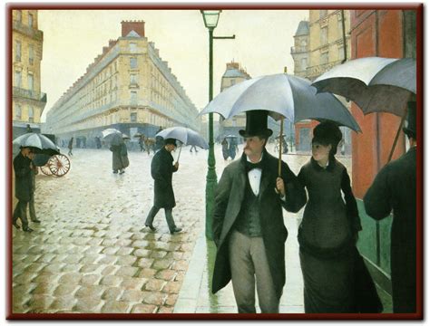 カイユボット パリの通り雨 絵画解説 印象派絵画