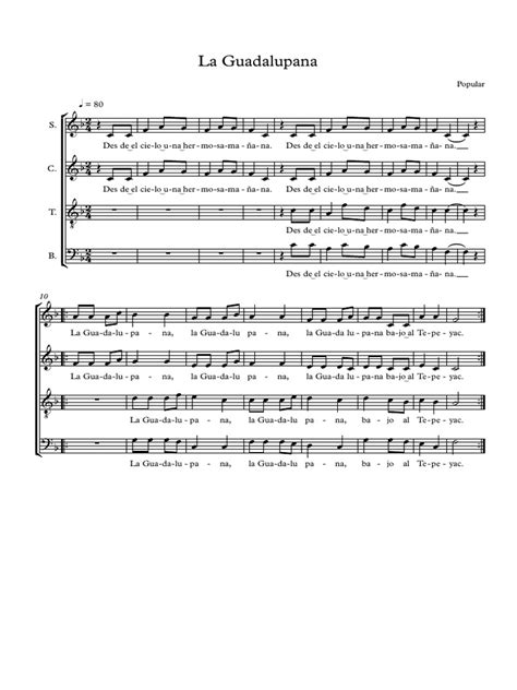 La Guadalupana Partitura Completa Pdf