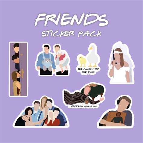 Friends Inspired Sticker Pack Die Cut Water Resistant Laptop And Water