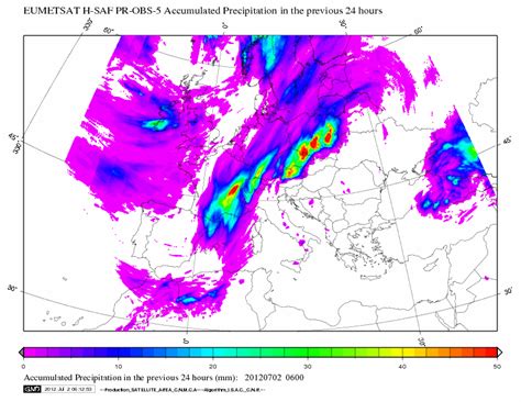 Example Of Rainfall Accumulated In 24 Hours Over Europe 2072012