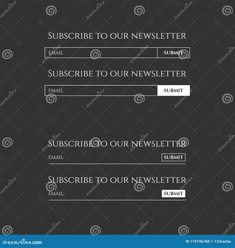 Subscribe To Our Newsletter Form Stock Vector Illustration Of Service