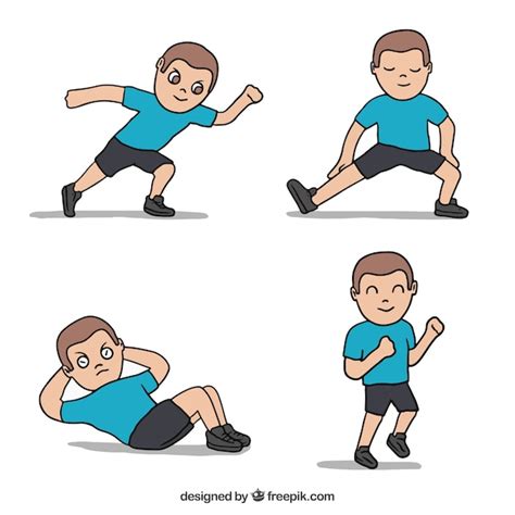 Vectores E Ilustraciones De Hacer Ejercicio Dibujo Para Descargar