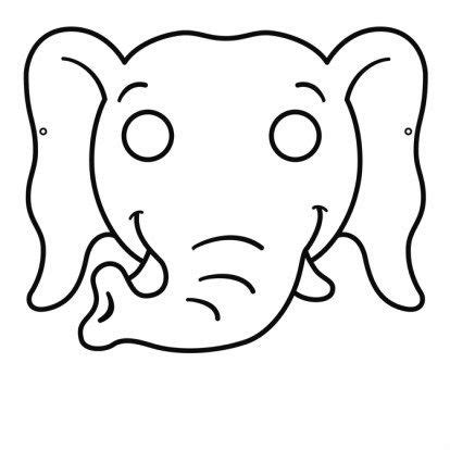 Mask Elephant Coloring Pages Animal Template Head Masks Printable De