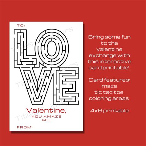 Printable Valentine Card You Amaze Me Valentine 4x6 Instant Download
