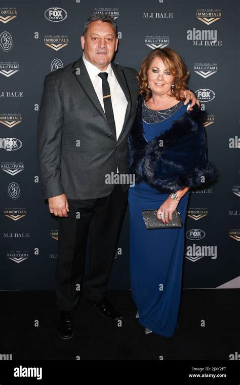 Former Balmain Tigers Player Steve Roach And His Wife Cathy Roach Pose