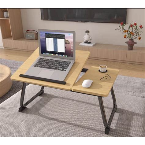 โต๊ะยกและพับอเนกประสงค์ ใช้วางแล็ปท็อป สำหรับเรียน สามารถวางบนที่นอน Shopee Thailand