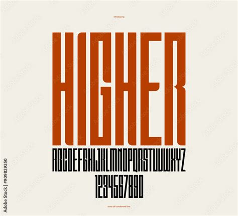 Vektor Geometric Condensed Sans Serif Typeface Vector Tall And Massive Simple Minimal Font