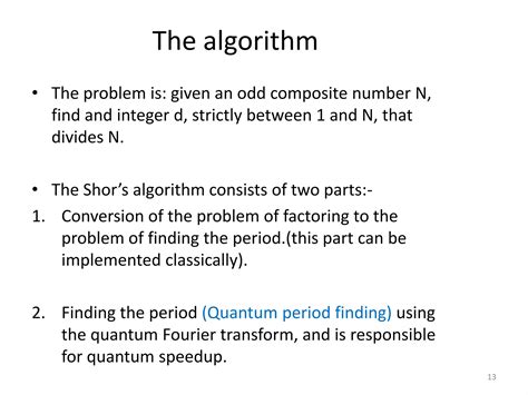 Shors Algorithm The Ppt Pptx