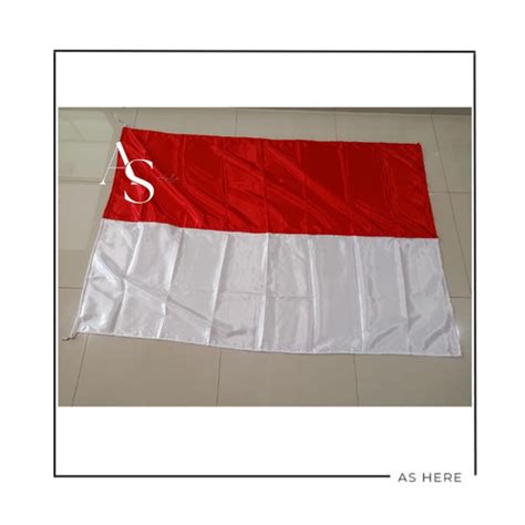 Jual BENDERA MERAH PUTIH UKURAN X CM BAHAN SATIN PENGAIT BESI Jakarta Pusat AS HERE